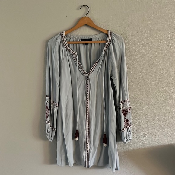 Blue Rain | Tops | Denim Shirtmini Dress | Poshmark